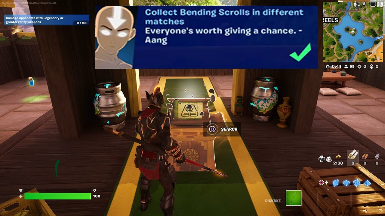 How to EASILY Collect Bending Scrolls in different matches in Fortnite ...