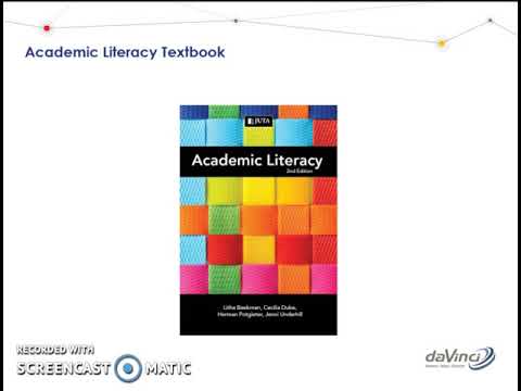 Academic Literacy Introduction - YouTube