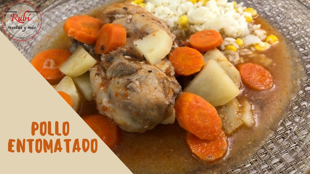 Pollo Entomatado con papas y zanahoria - YouTube