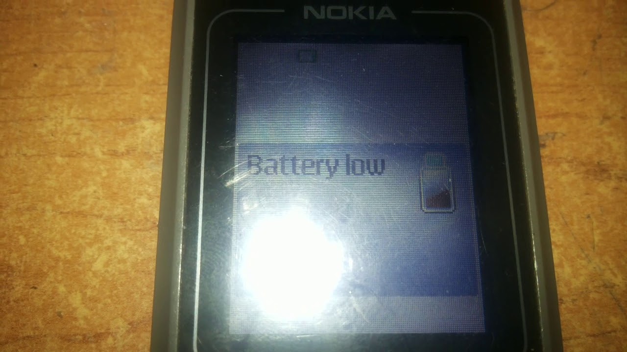 Nokia 1680 classic battery low/empty - YouTube
