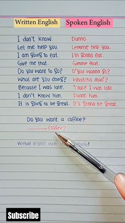 Spoken vs. Written English: Improve Both Skills Fast! - YouTube