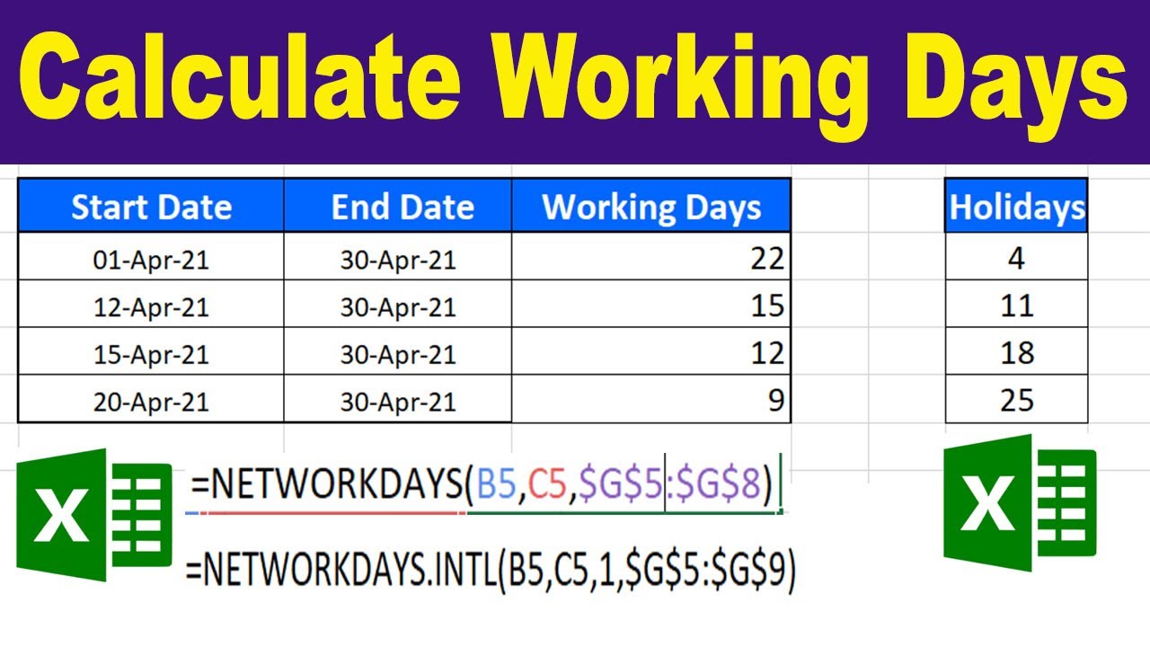 How To Calculate Working Days In Excel By Learning Center In Urdu hindi How To Calculate Working Days In Excel By Learning Center In Urdu hindi