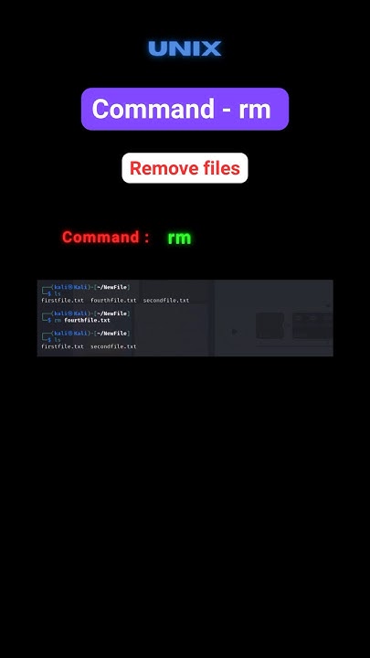 rm - Command in Unix - YouTube