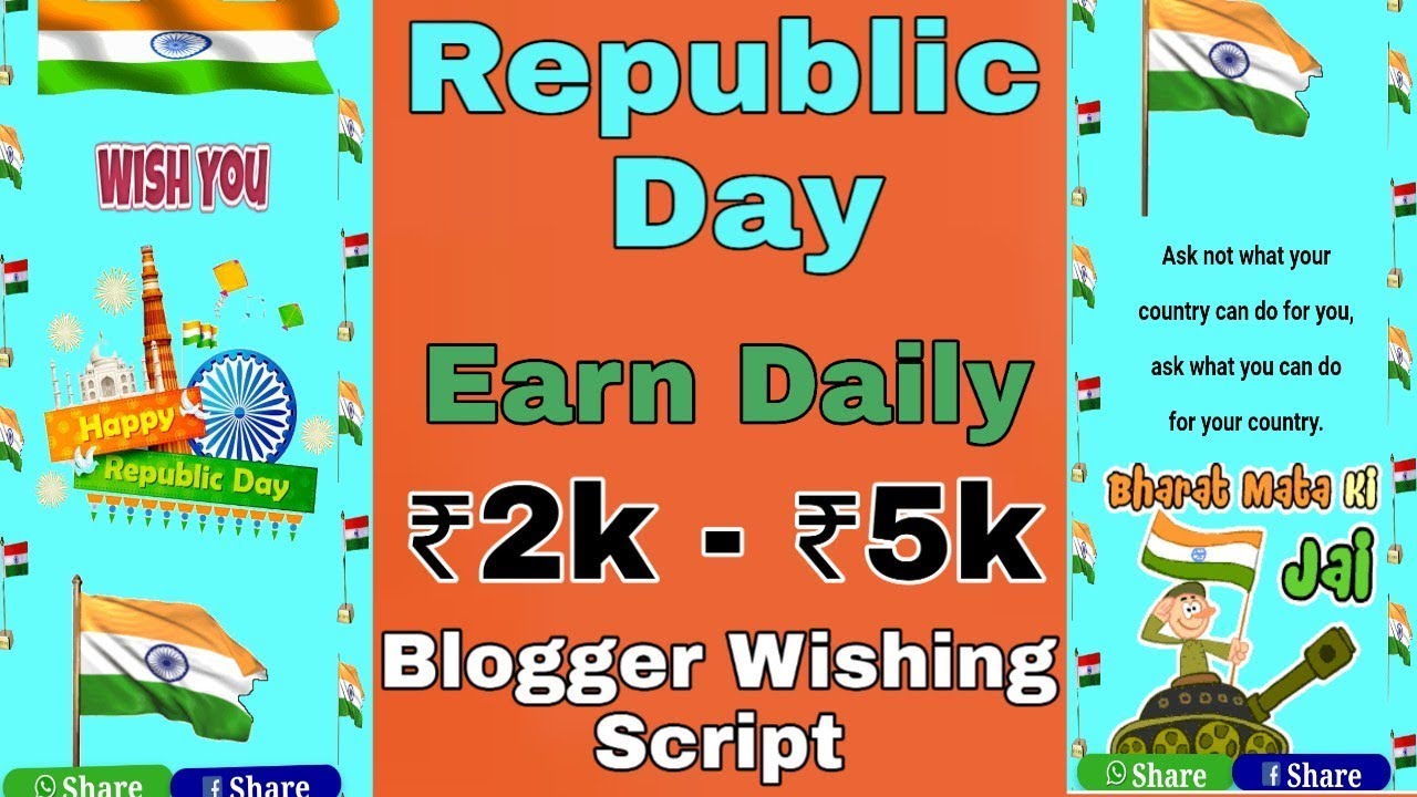 Republic Day 2019 Blogger Wishing Script | Viral Whatsapp Wishing ...