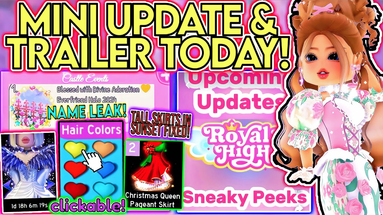 NEW ROYALE HIGH UPDATE! HALO NAME REVEAL, FIXES & TRAILER COMES TODAY ...