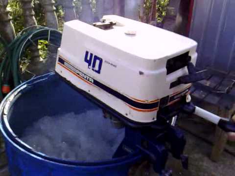 Volvo penta 4 hp outboard motor 1973r. 2 stroke (dwusuw) - YouTube