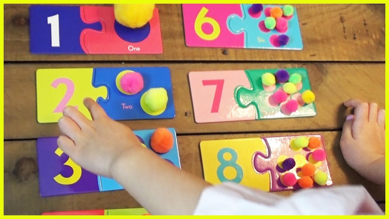 Fun Way To Learn Numbers 1 10 Using Number Cards And Colorful Pompoms Fun Way To Learn Numbers 1 10 Using Number Cards And Colorful Pompoms