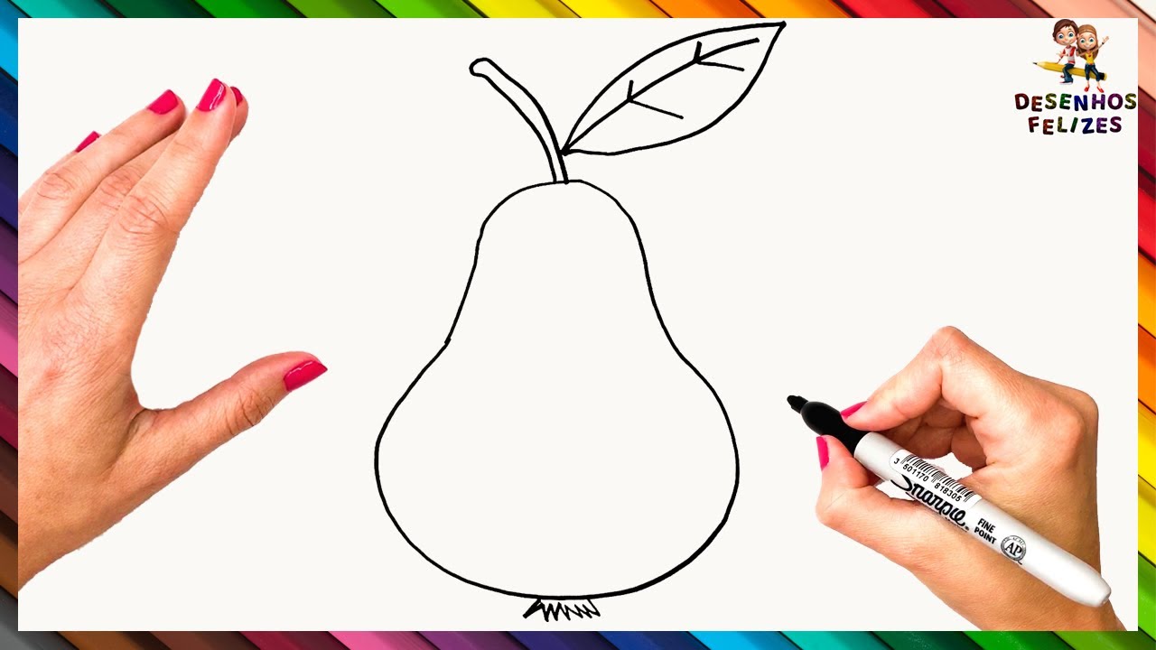 Como Desenhar Uma Pera Passo A Passo 🍐 Desenhar Pera Facilmente - YouTube
