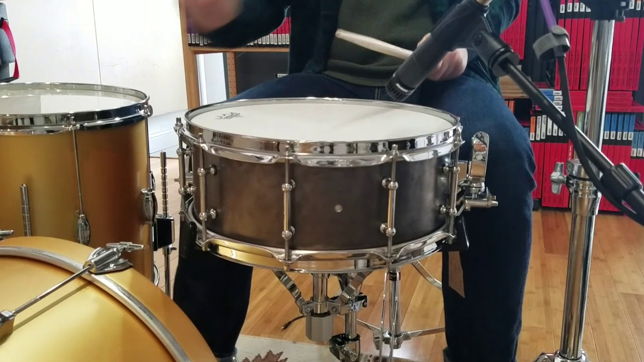 (SOLD) Snares - Keplinger Drums 5x14 Black Iron Snare Drum - YouTube