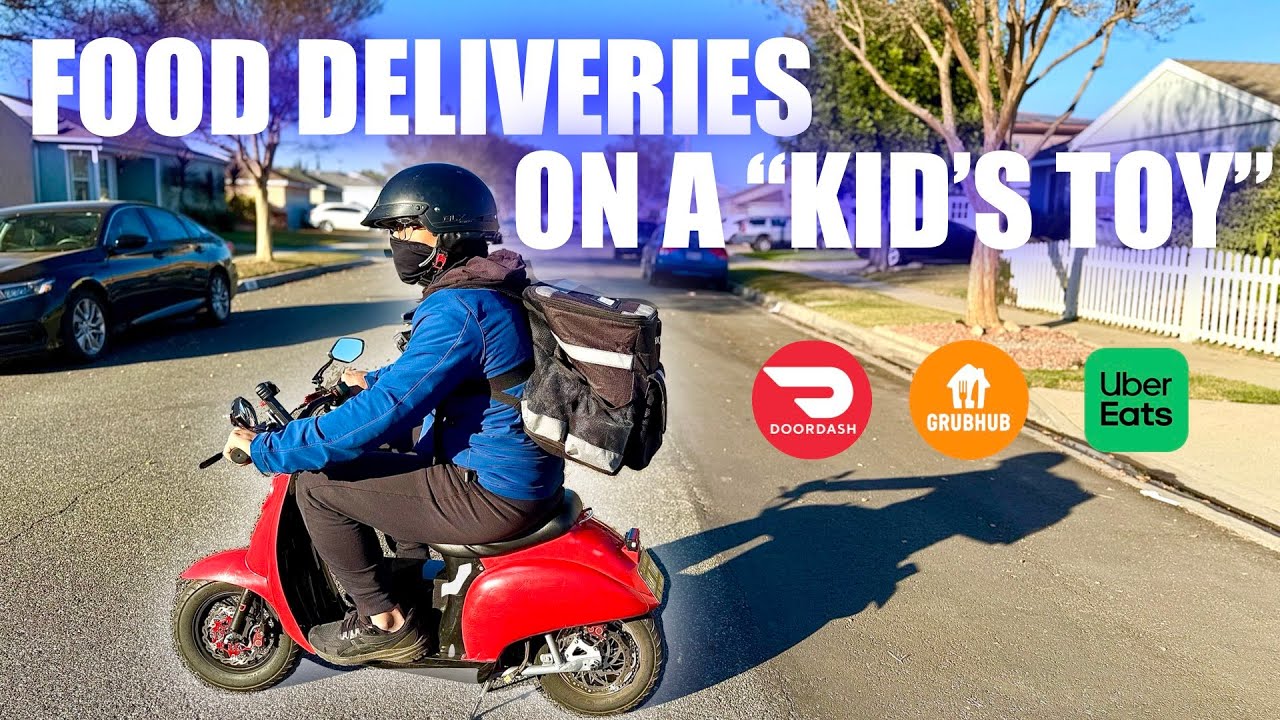 Using A Kid's Toy For DoorDash, UberEats, & Grubhub | Razor Pocket Mod ...