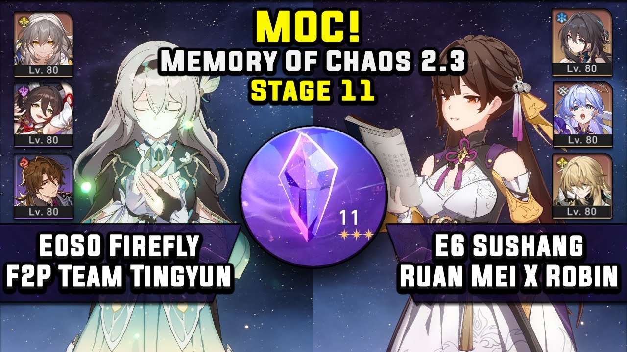 Memory Of Chaos 11 E0S0 Firefly F2P Team & E6 Sushang Hypercarry (3 ...