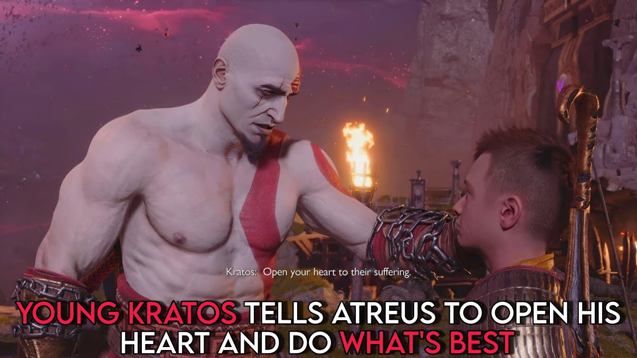 YOUNG KRATOS TELLS ATREUS TO OPEN HIS HEART AND DO WHAT'S BEST | GOW ...