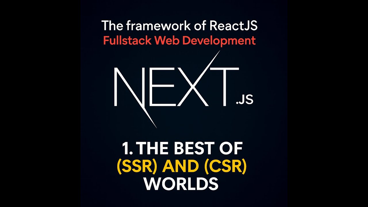1 - NextJS - Framework´s Introduction - YouTube