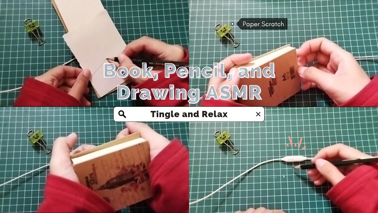 Book, Pencil, and Drawing ASMR | Tapping & Scratching | No Talking ...