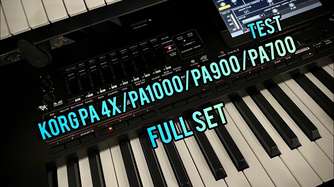 Set Korg Pa 4x/Pa1000/Pa900/Pa700 test 6/8 - YouTube