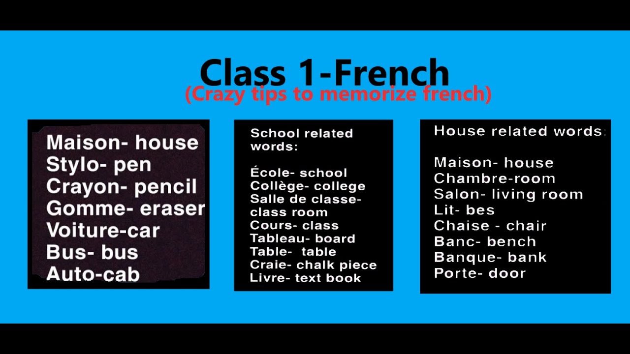 Crazy tips to memorize french | sanjeev | french by gopala krishna ...