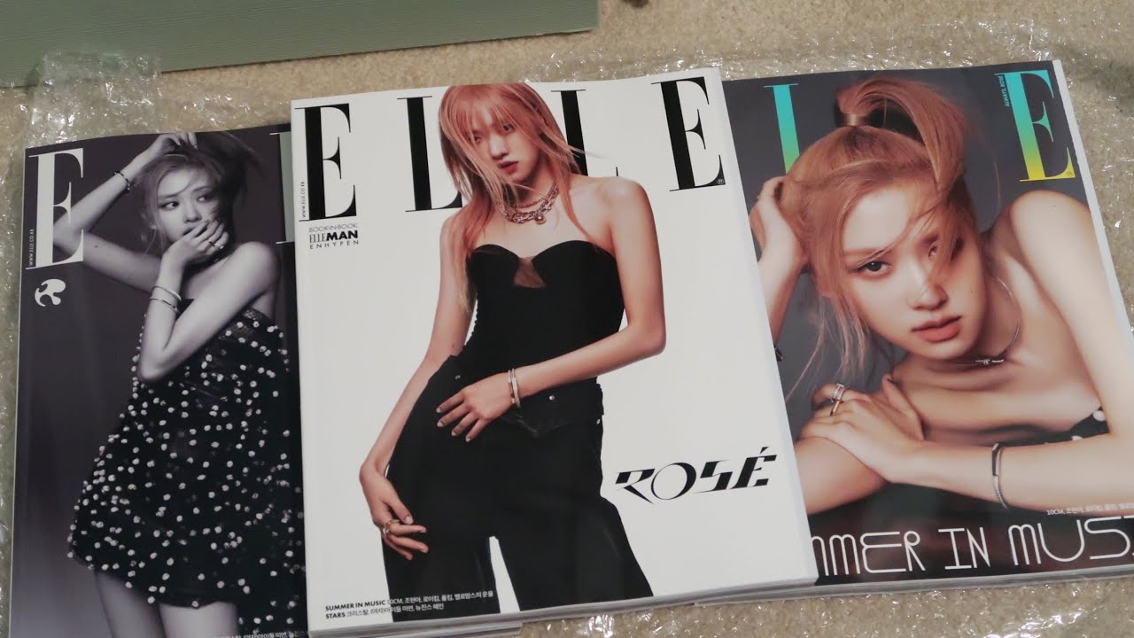 BLACKPINK ROSÉ ELLE KOREA JUNE 2023 COVER A,B,C UNBOXING/REVIEW - YouTube