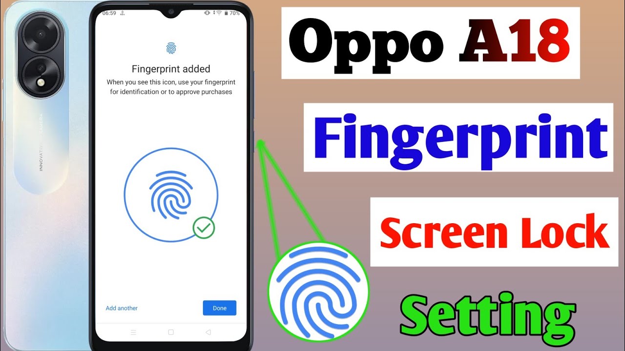 Oppo a18 fingerprint setting / Oppo a18 me fingerprint screen lock ...