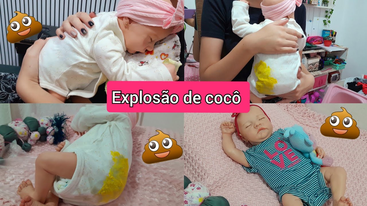 Rotina da Bebê Reborn com Diarreia +Explosão de Cocô - YouTube