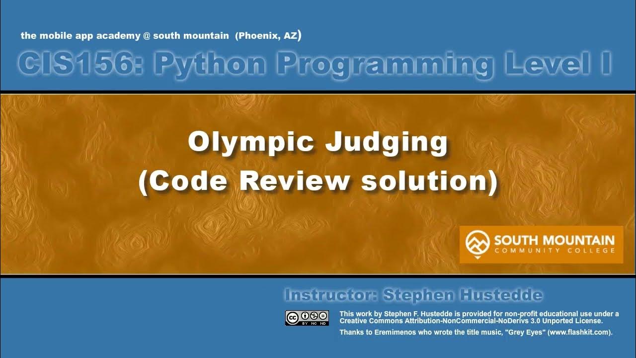 Python 03K1 - Code Review: Olympic Judging - YouTube