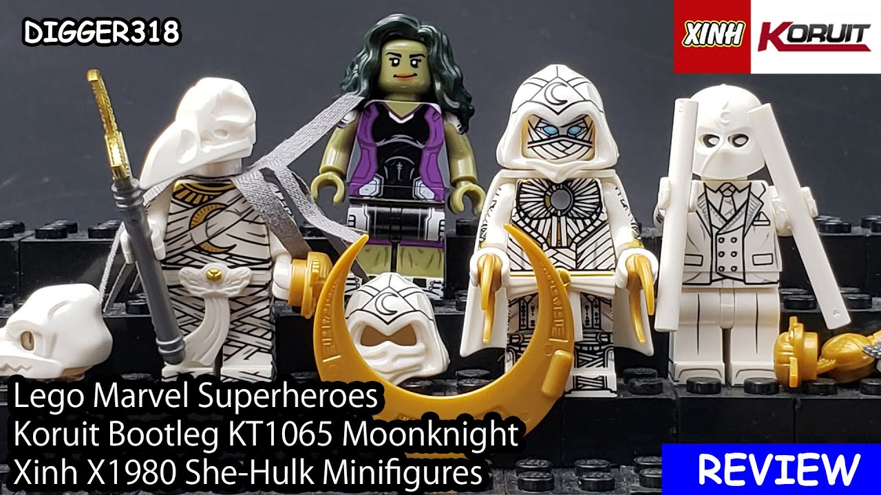 Lego Marvel Superheroes Koruit Bootleg KT1065 Moonknight Xinh X1980 She ...