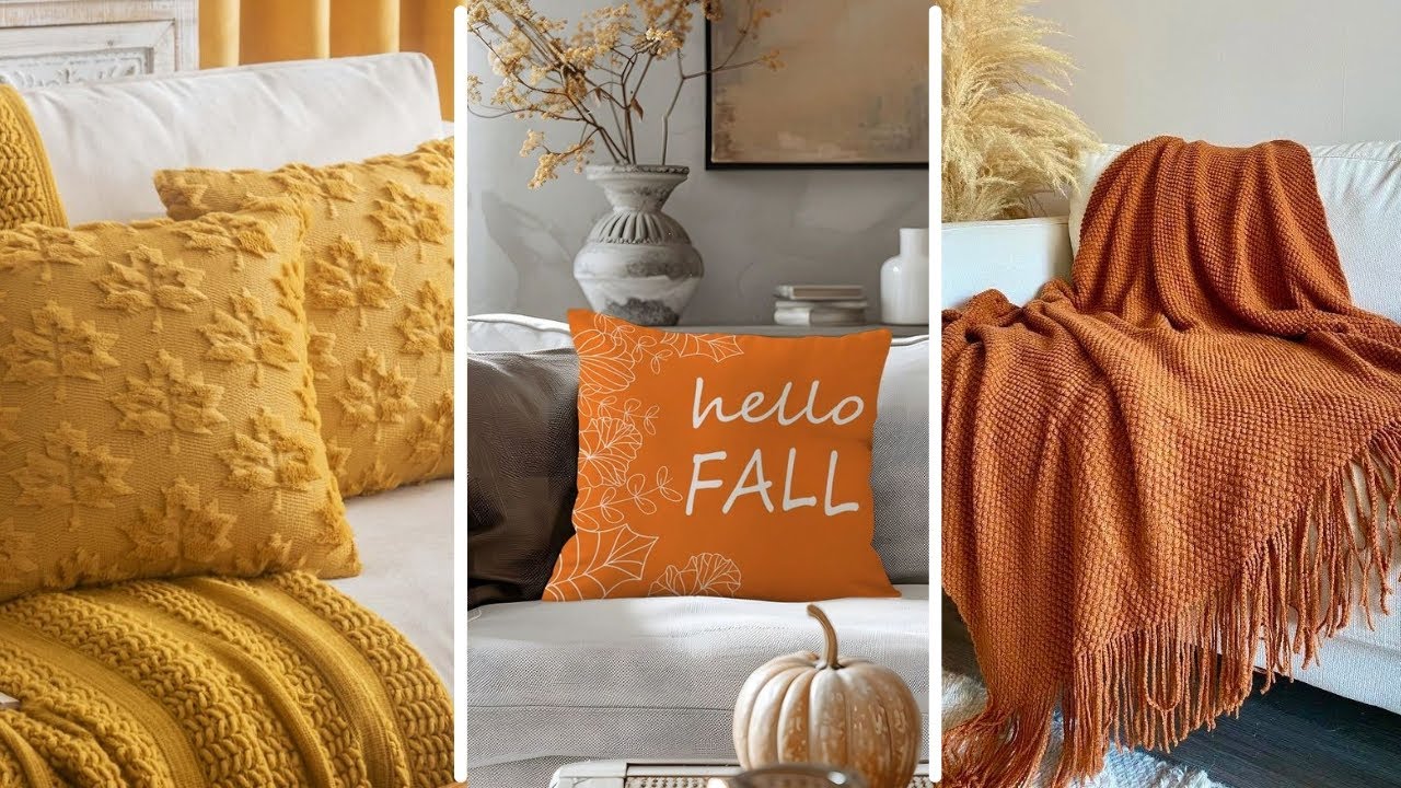 40 Textured Throws and Pillows in Fall Colors Ideas: Cozy Up Your Space ...