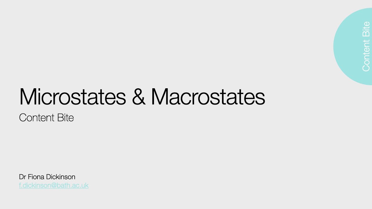 Microstates and macrostates - YouTube