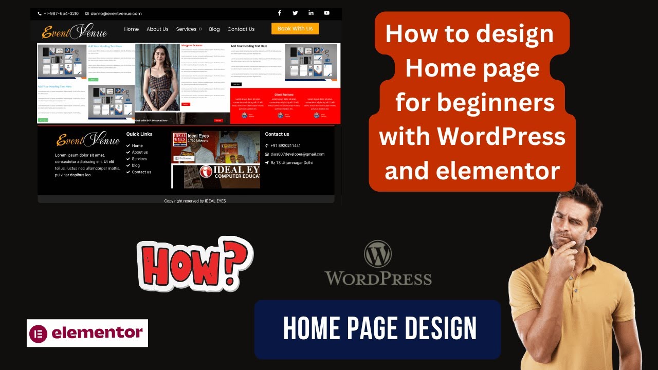 Complete Home Page & About Us Page Design in WordPress Using Elementor ...