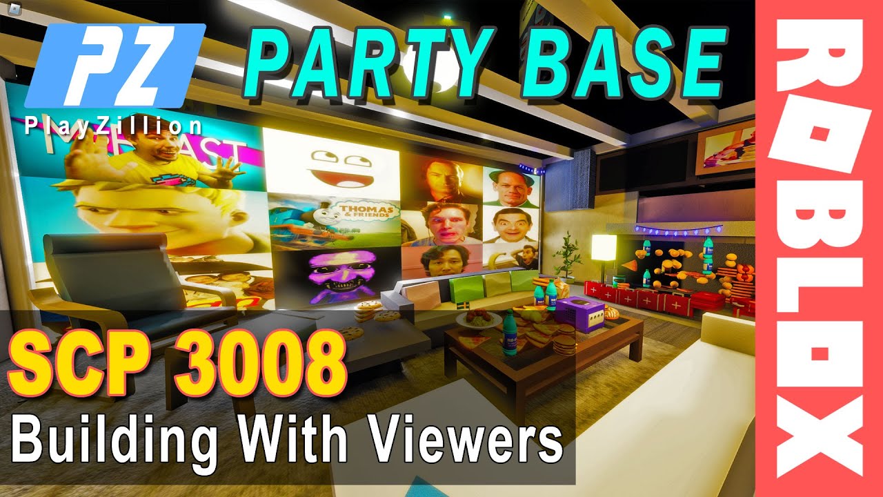 Party Base Tour Built With Viewers in ROBLOX SCP 3008 - YouTube