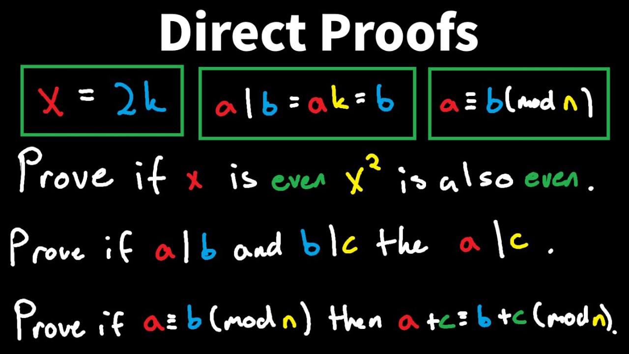 Direct Proofs for Even, Odd, Divisibility, and Modular Equivalence ...