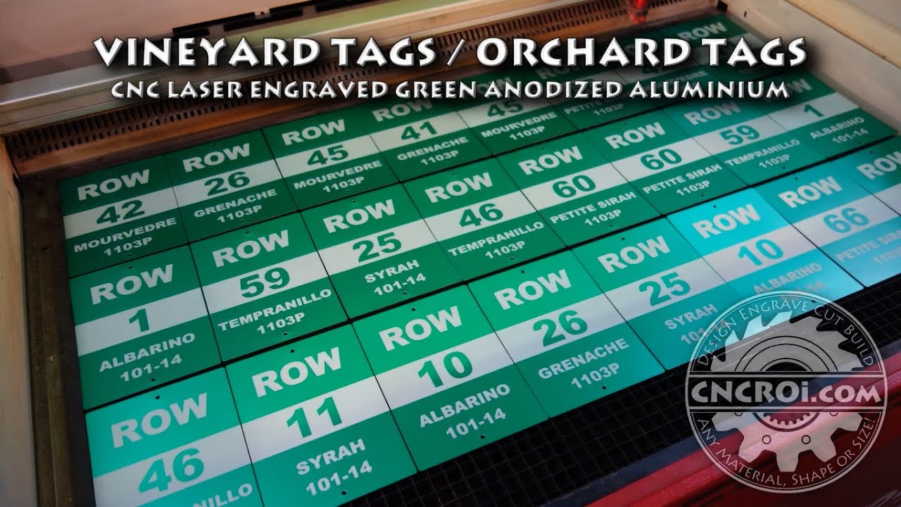 Vineyard Tags / Orchard Tags: Green Anodized Aluminium - YouTube