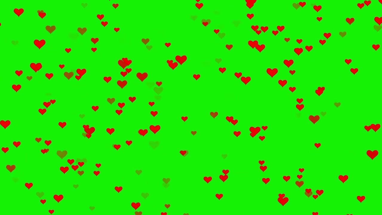 💓CORAZONES flotando en el aire pantalla verde 💗 [ efecto SAN VALENTIN ...