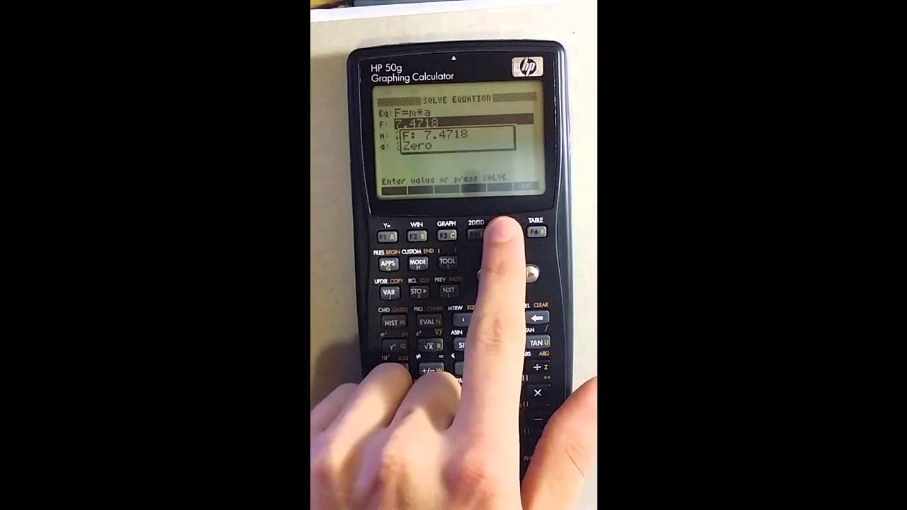 HP50G - How to store and solve equations - YouTube