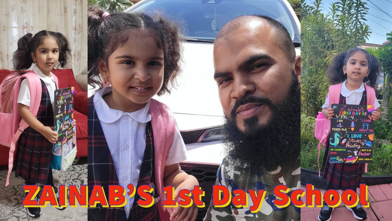 Zainab FIRST DAY SCHOOL #americanschool #islamicschool #cocomelon # ...