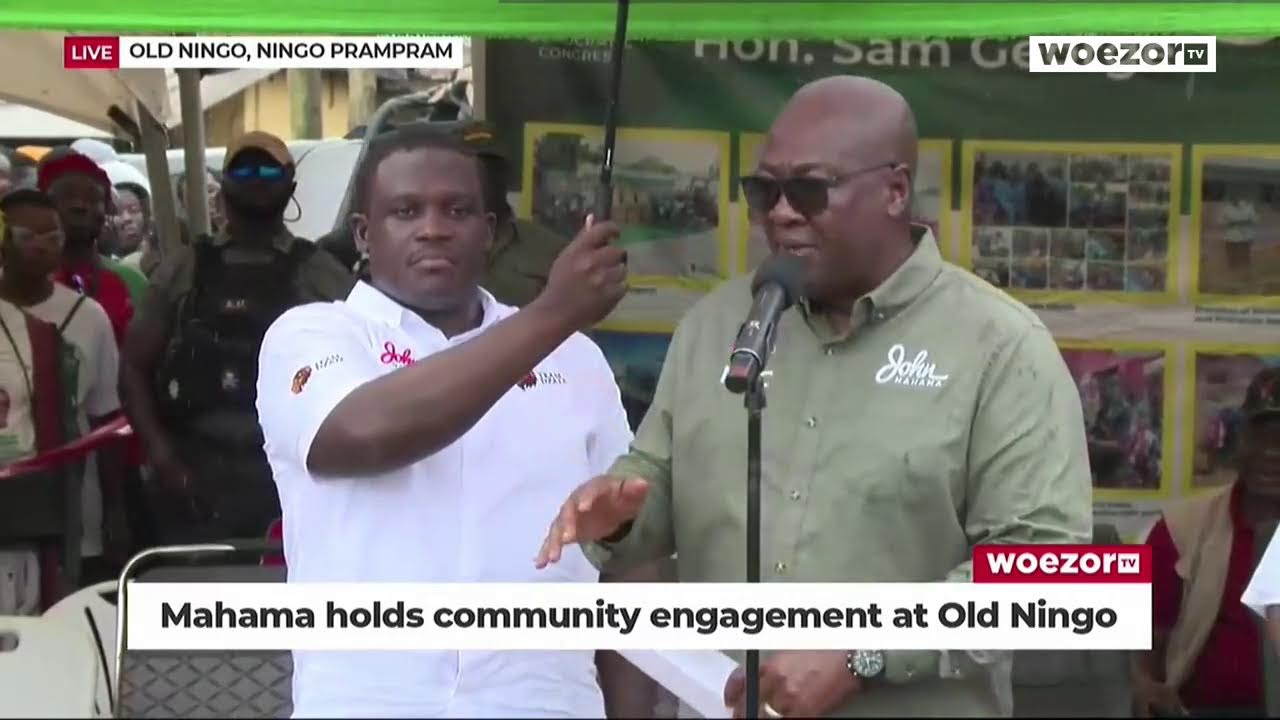 WATCH LIVE |⁠ ⁠Mahama holds community engagement at Old Ningo [Ningo ...