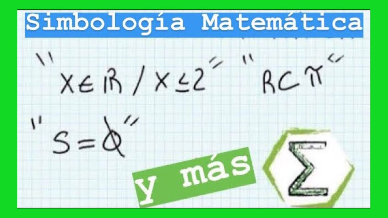 Simbología matemática básica | MATEMATICA PREUNIVERSITARIA - YouTube