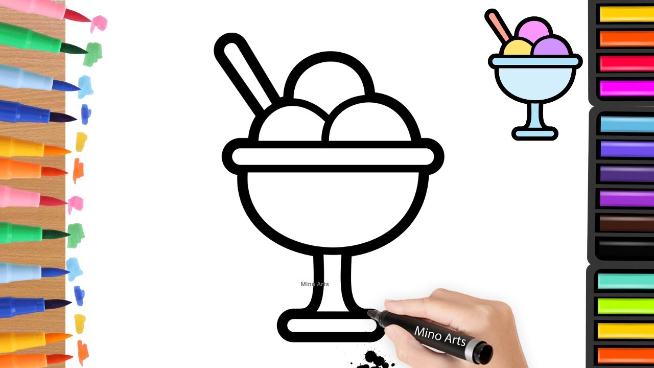 Ice Cream Bowl Drawing!! || Summer Special Easy Drawing Tutorial ...