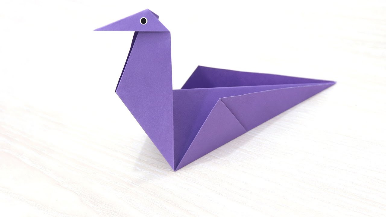 How to Make Origami Bowing Bird - Paper Bird Origami - YouTube