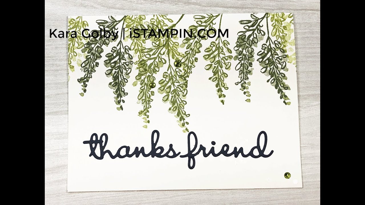 STAMPIN' UP! | Soft Spring Greenery Card - YouTube