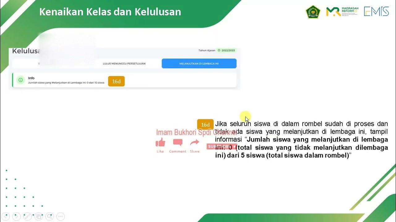Konsep Baru Meluluskan dan Menaikkan Siswa di Jenjang RA di Emis 4.0 - YouTube