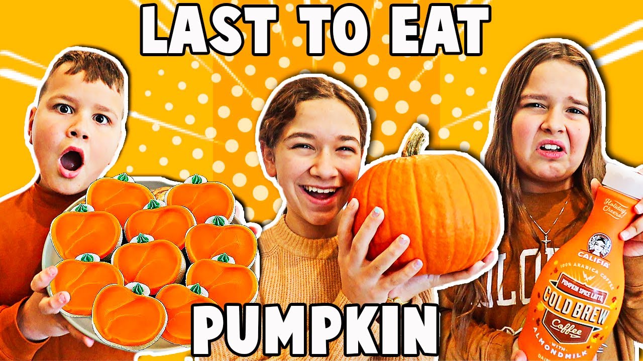 LAST TO EAT ANYTHING PUMPKIN WINS A MYSTERY PRIZE!! | JKREW - YouTube