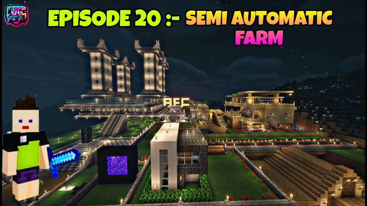 🔴😍SEMI AUTOMATIC FARM COMPLETED!! ||MINECRAFT LIVE - YouTube