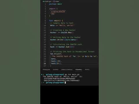 GoLang Cryptography: Using SHA256 Hashes - YouTube