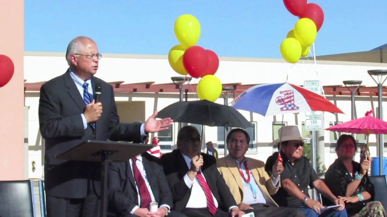 AS-IA Larry Echo Hawk Dedicates Rough Rock Community School - YouTube