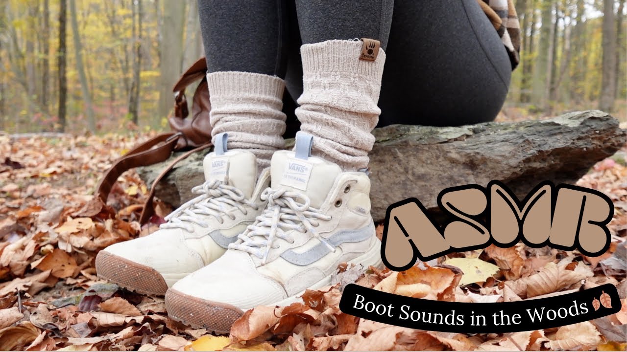 ASMR Autumn Boots in the Woods 🍂 | Crunching Leaves, Laces & Textures ...