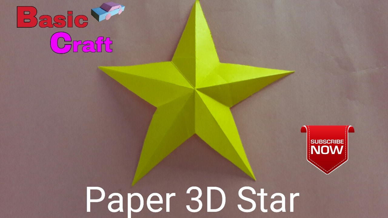 How to make a paper 3D star easy method || कागज का 3डी तारा कैसे बनायें ...