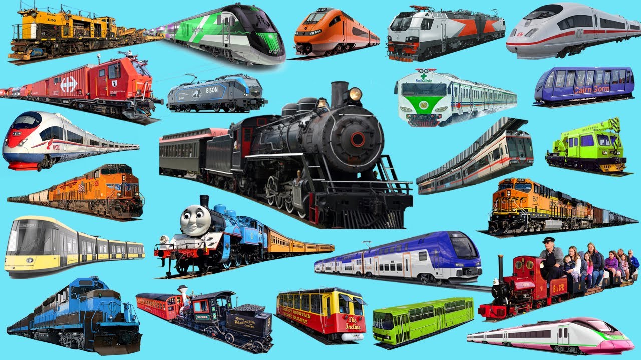 TRAIN and SUBWAY | Types of Trains | Railway Vehicles Collections - YouTube