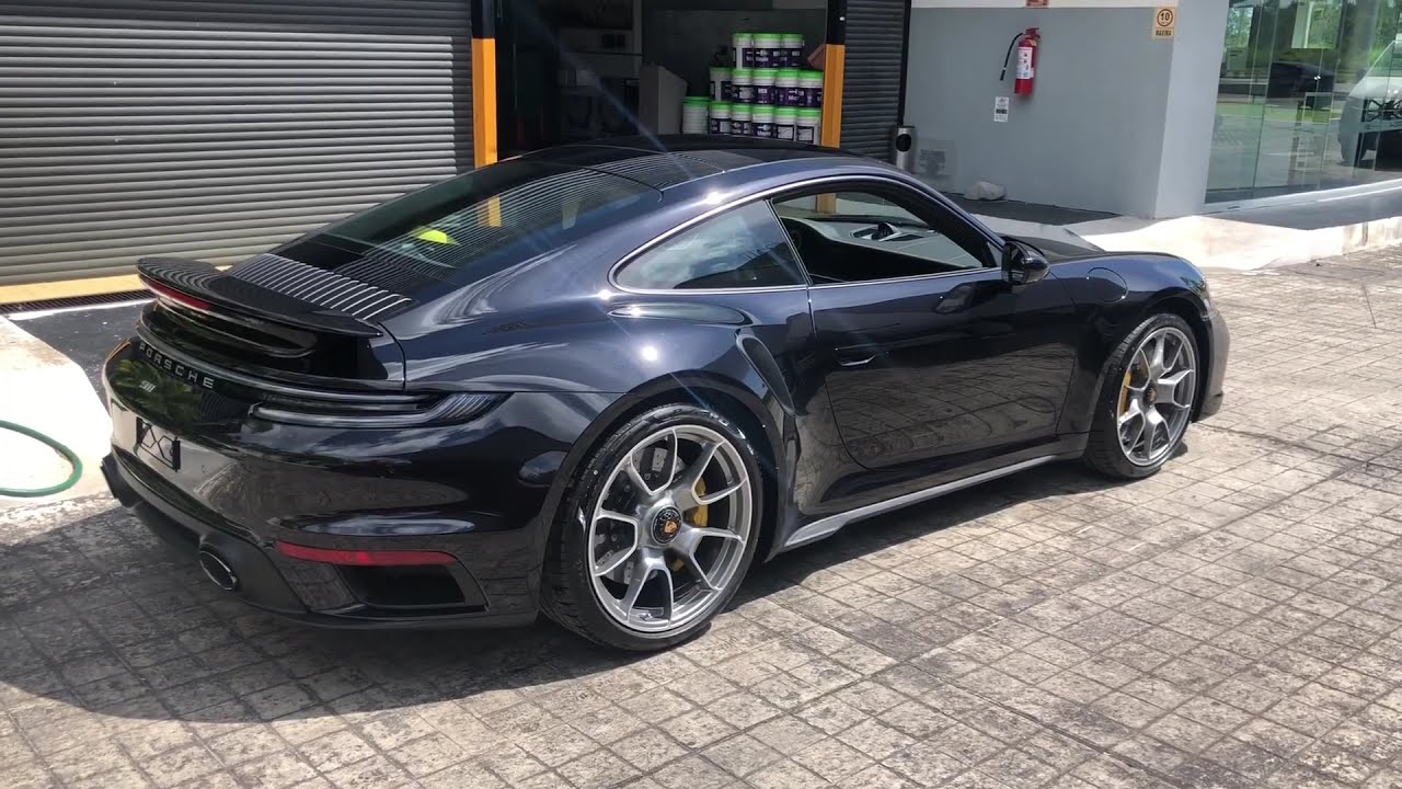 Porsche 911 Turbo S 992 in Jet Black - YouTube