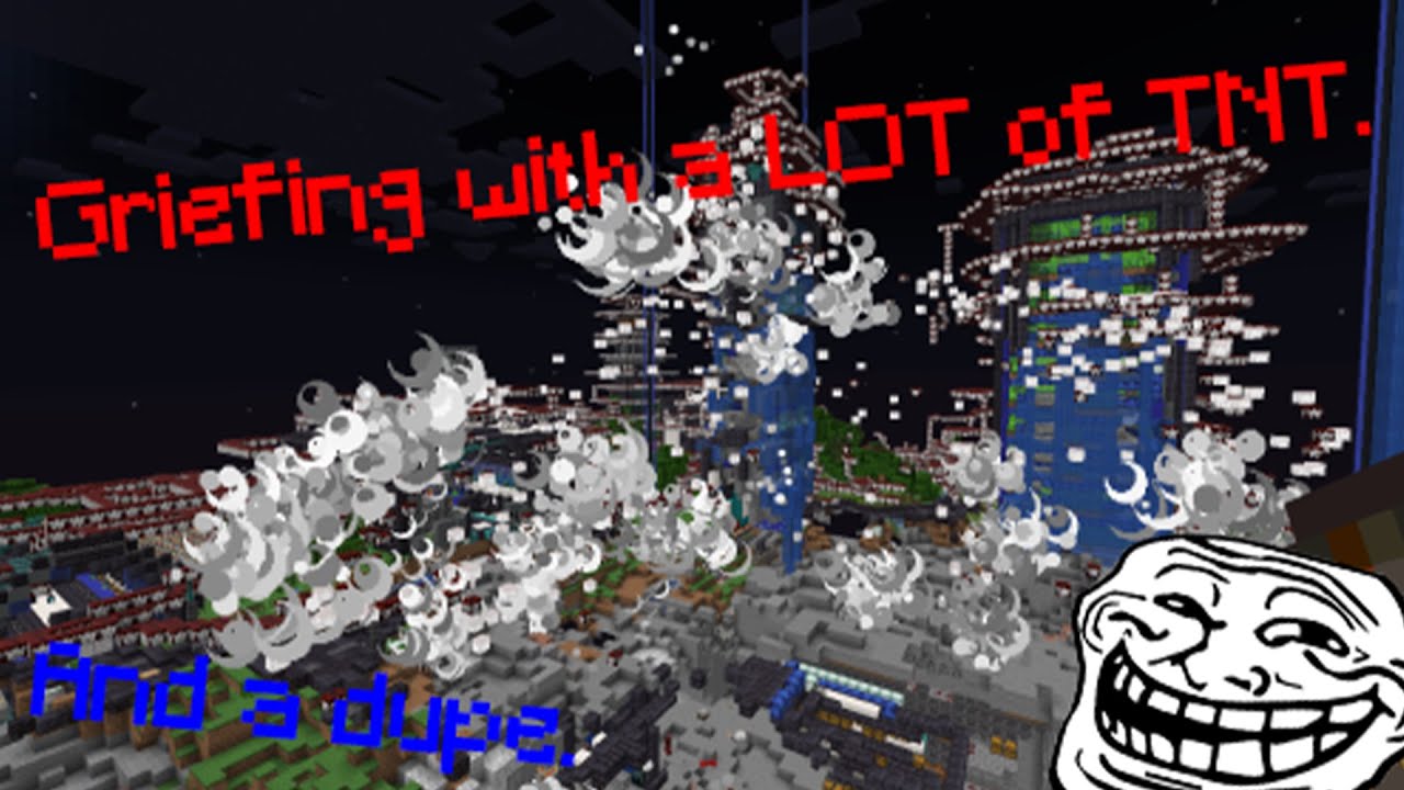 Griefing a server with a LOT of tnt :D | Private Minecraft server grief ...