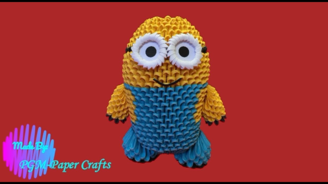 DIY - Origami: How to make a Minion origami 3D model 2 | Cum sa faci un ...